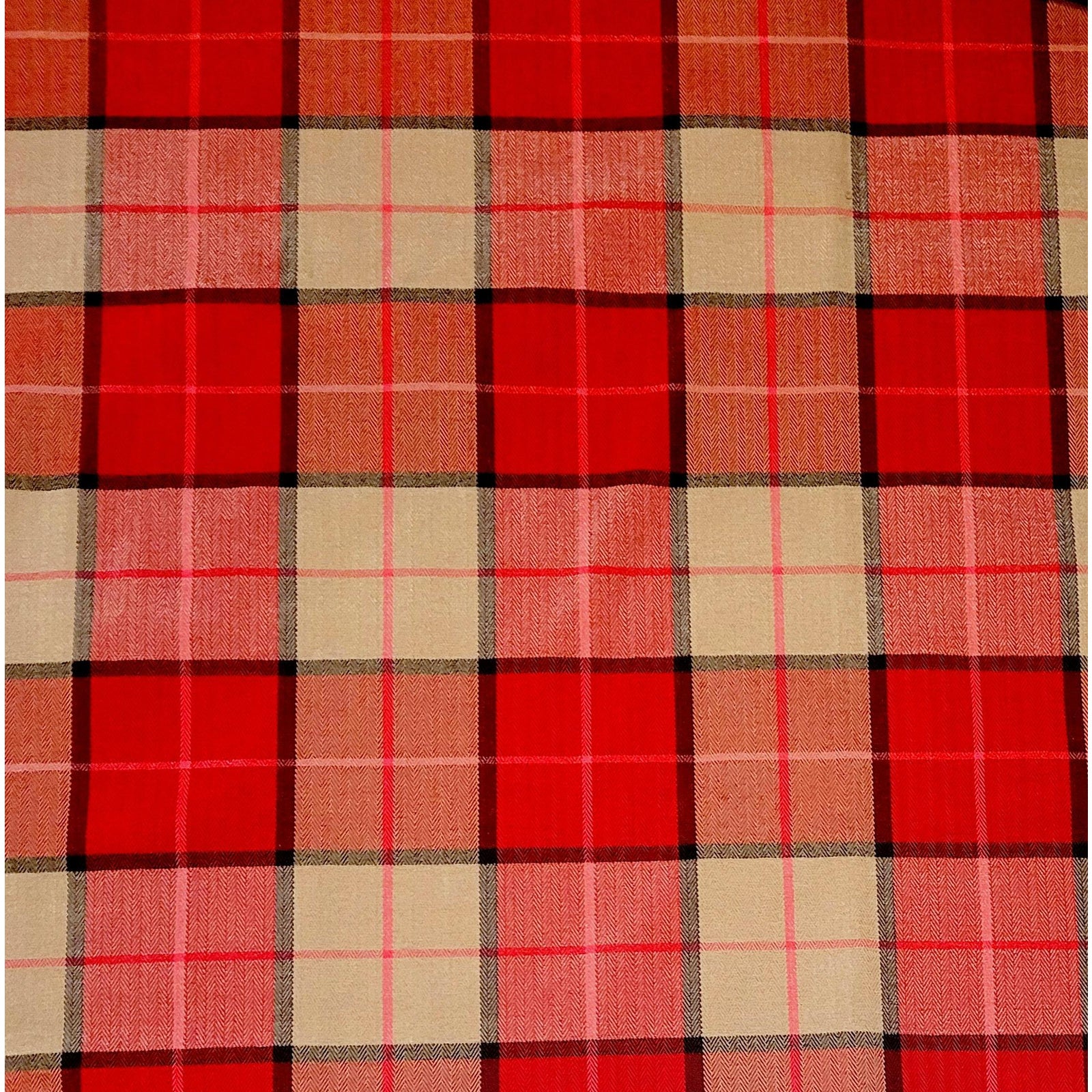 Vintage Ralph Lauren "Pennington" Tattersall Herringbone Weave Wool ...