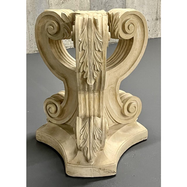 Rococo Glass Top Center, Dining, Card Table. Mid Century Modern Style ...