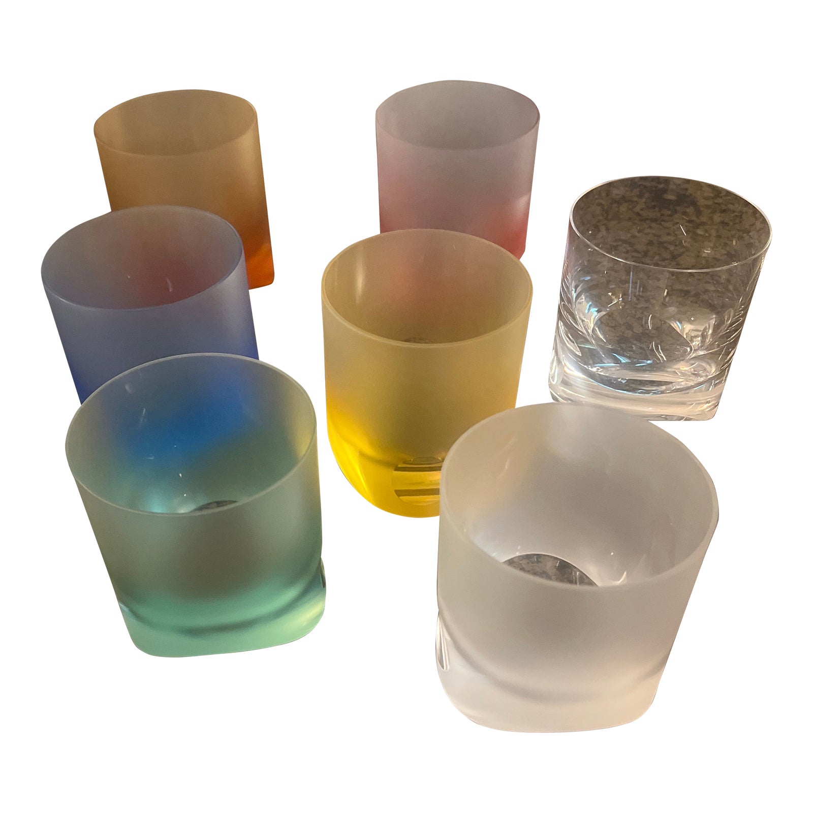 1990s Moser “Tipsy” Cocktail Glasses | Chairish