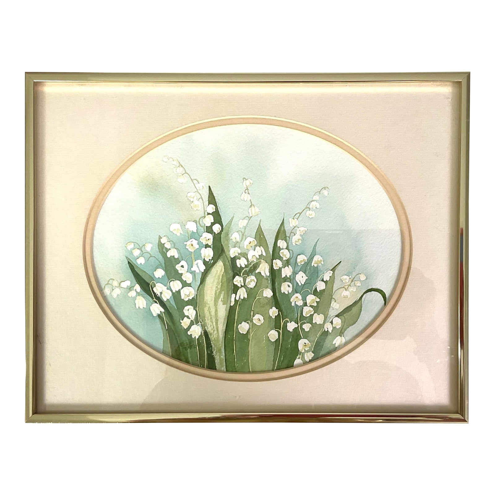 1980s Watercolor-“Lily of the Valley”- By Jean Thatcher | Chairish
