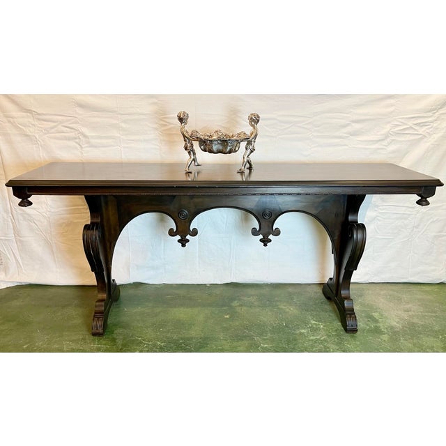 19th Century Gothic Sofa Table / Console Table | Chairish
