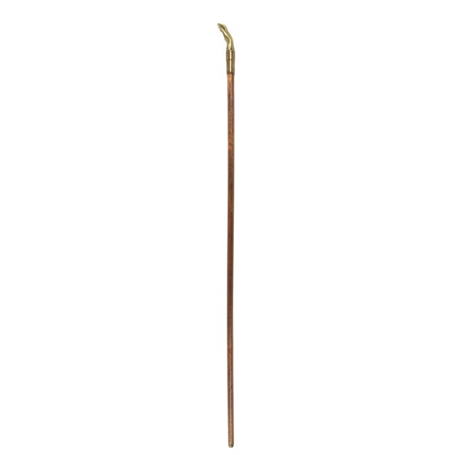 English Victorian Style Brass Hand Cane | Chairish