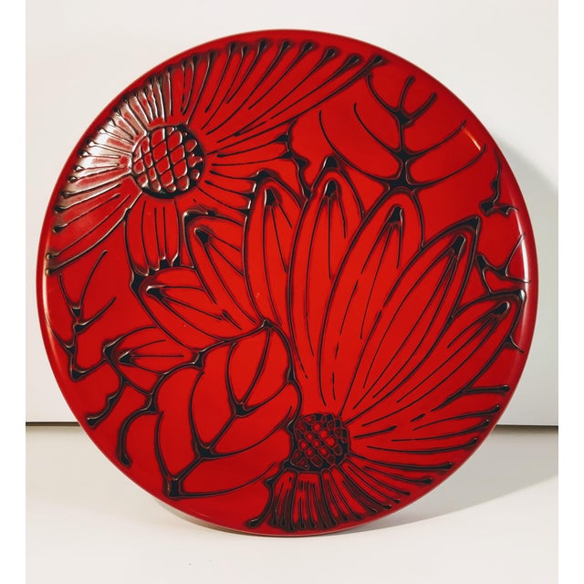 Vintage Japanese Red Lacquer Divided Box and Tray - Separates to Three ...