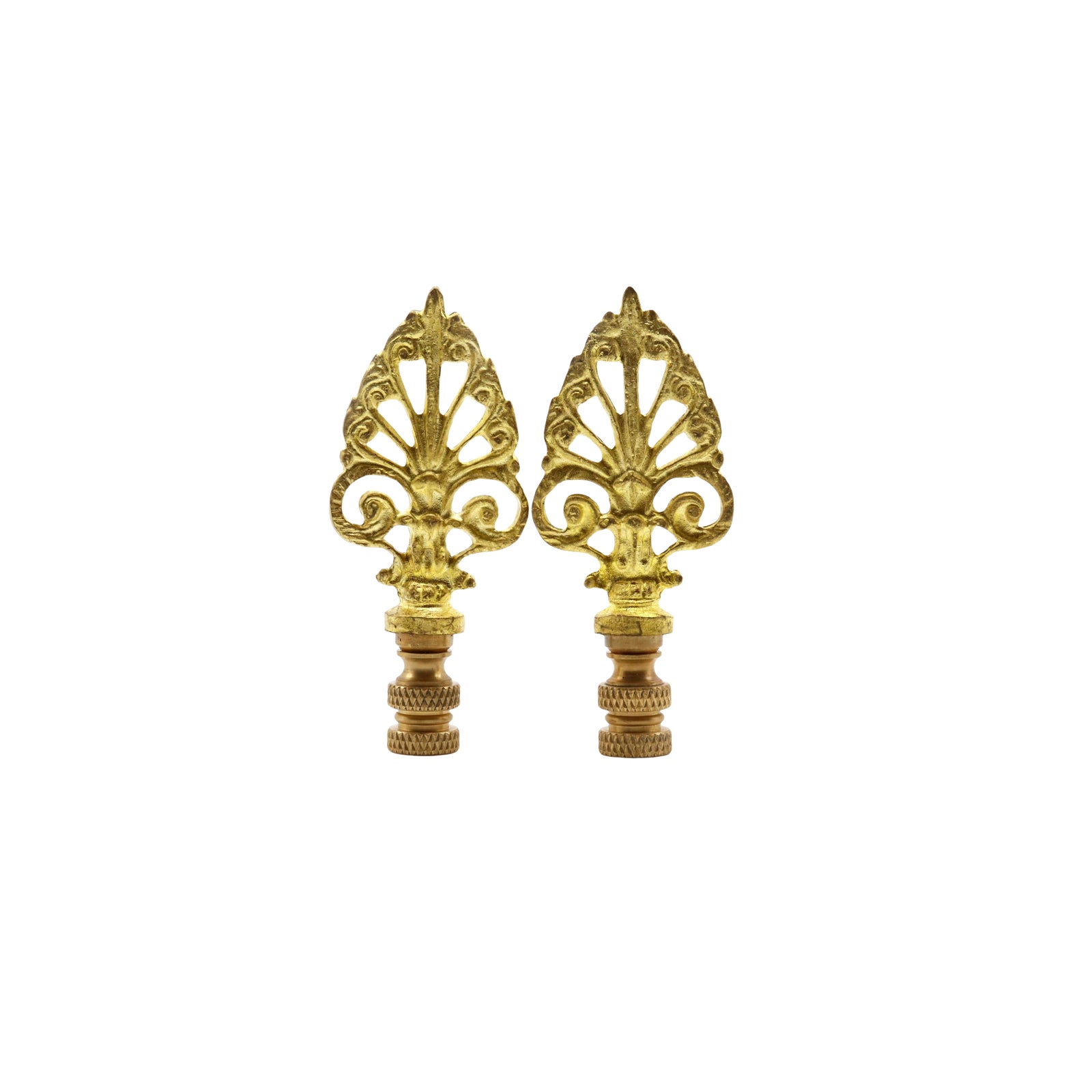 Brass Filigree Arrow Lamp Finials - a Pair | Chairish
