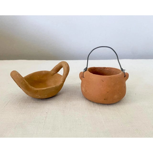 Vintage Miniature Pottery Set- 7 Pieces | Chairish