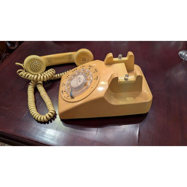 1970's Yellow Rotary Phone | Chairish