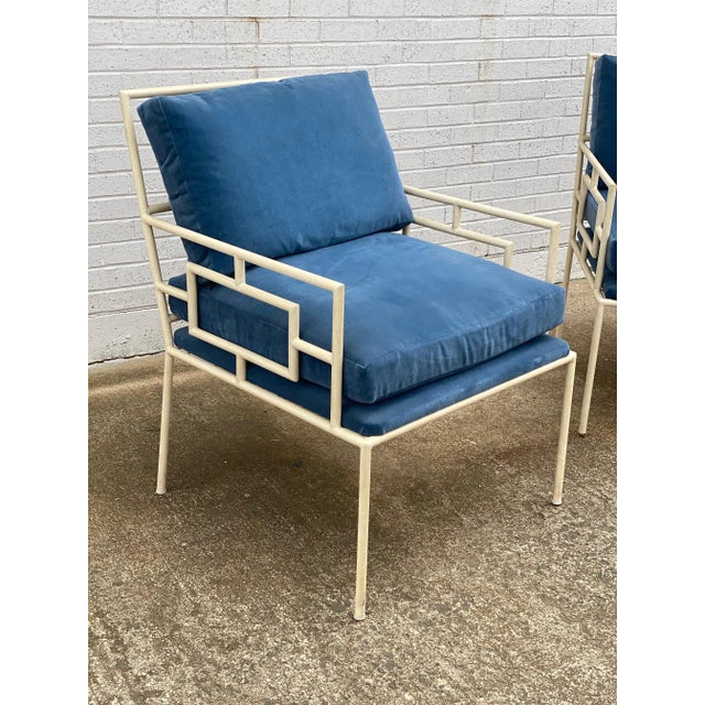 Mr. Brown London Fitzroy Blue Chairs - a Pair | Chairish