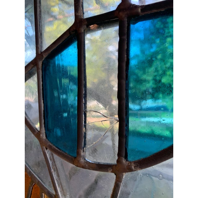 Vintage Modernist Outrageous Artist Made Stained Glass Hanging Panel ...