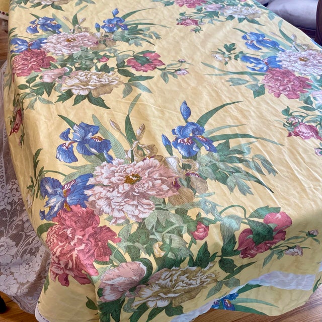 Vintage P Kaufmann Floral Bouquet Embossed Cotton Fabric- 9 Yards ...