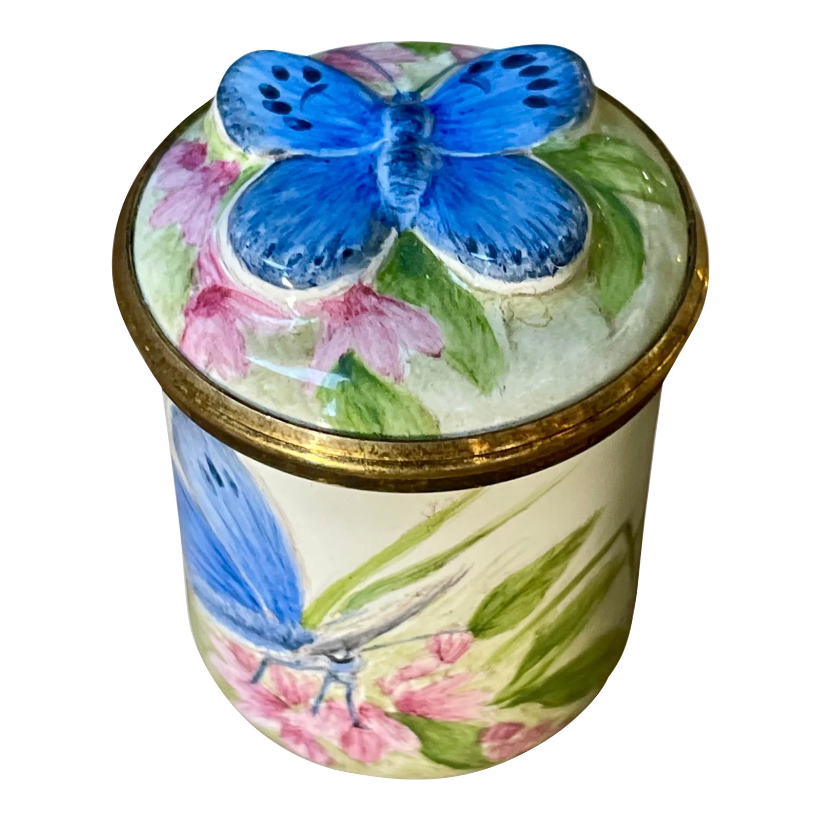 Elliot Hall Enamel Butterfly Box, E. Todd, Signed Limited Edition 1/1 ...