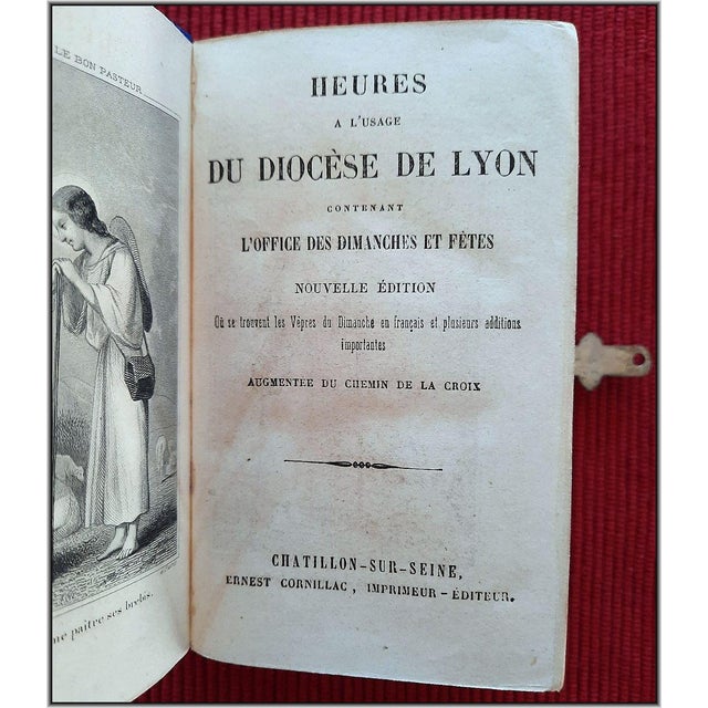 (1853) Blue Velvet Christian "Book of Hours" With Silver Clasp ...