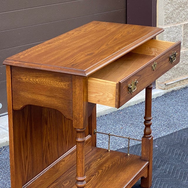 Pennsylvania House Solid Oak Console With Drawer | Chairish
