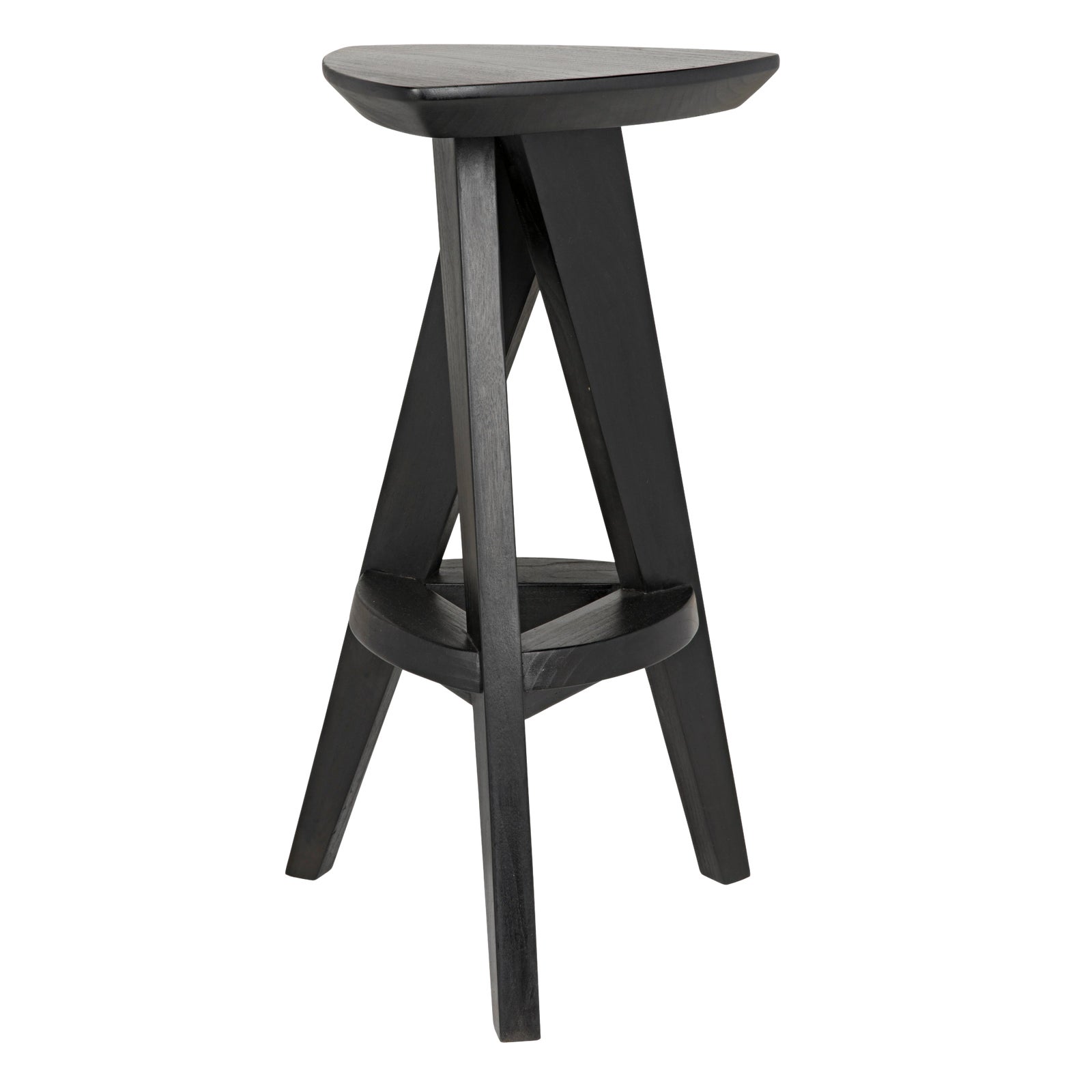 Twist Counter Stool, Charcoal Black | Chairish