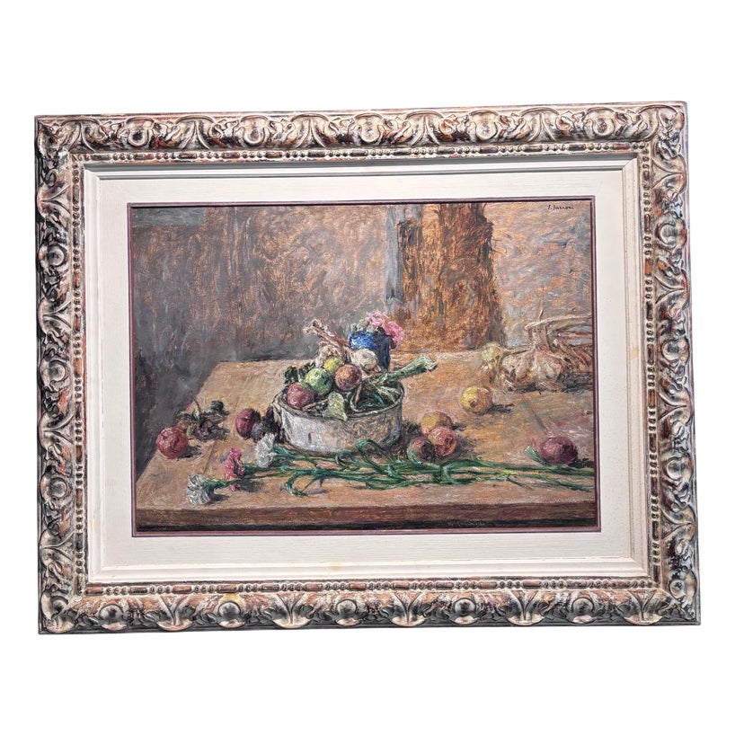 Enzo Faraoni, Still Life with Flowers, 1981, Oil on Plywood, Framed ...