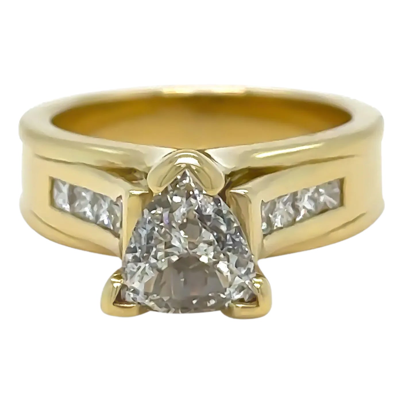 Gia 18ct Yellow Gold Diamond Engagement Ring 1.35ct | Chairish