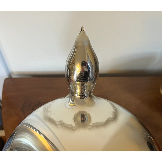 Large Silver Mercury Glass Garden Gazing Sphere, Witch's Ball or Butler ...