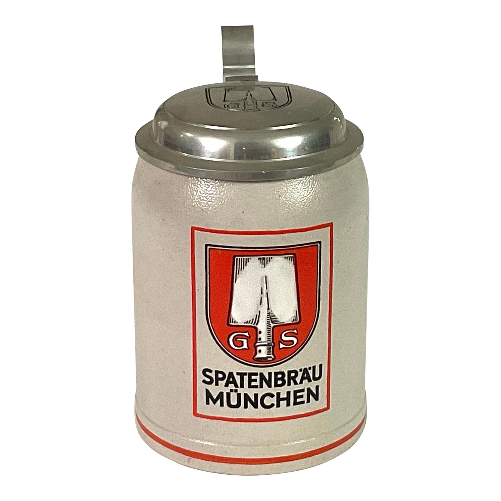 Early 20th Century Spatenbrau-Stoneware Beer Stein, With a Pewter Lid ...