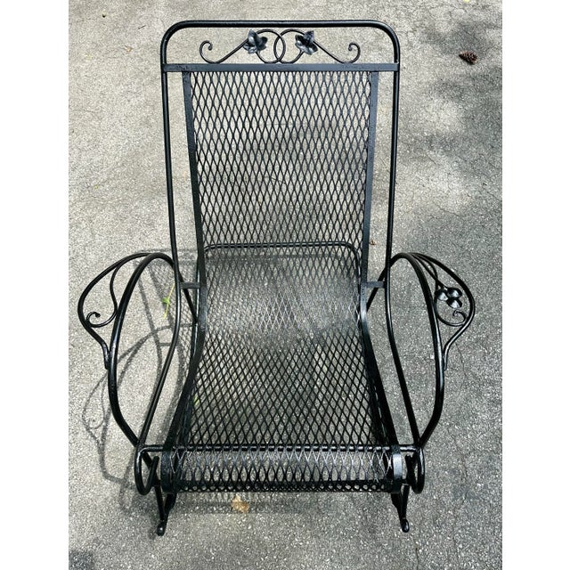 Vintage Salterini Style Wrought Iron Patio Set Settee Rocker Spring ...