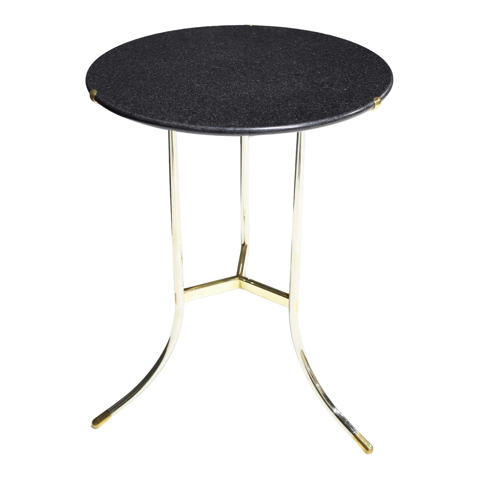 Mid 20th Century Cedric Hartman Polished Steel and Brass Side Table ...
