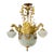 Mid 20th Century Crystal Rosette Basket Fixture With Gargoyles | Chairish