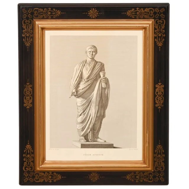 Set of 6 Neoclassical Greco-Roman Engravings in Hand-Painted Custom ...