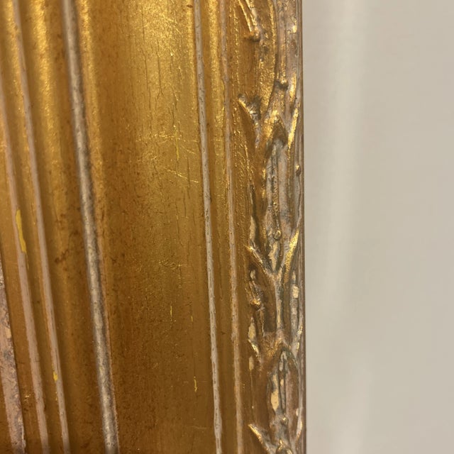 Large Beveled Gold Frame Mirror | Chairish