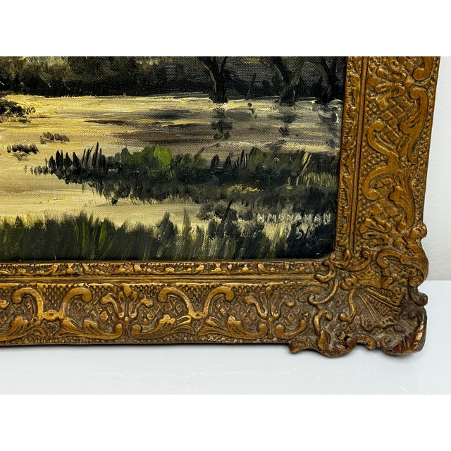 Mid Century Oil Painting Canadian Ducks Pintails Flushed Out Duck Duck ...