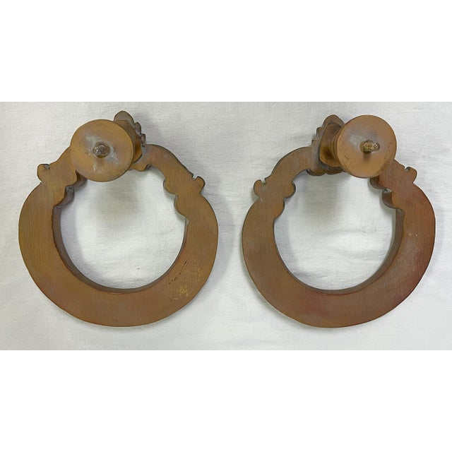 Mid 20th Century French Carved Wood Curtain Tiebacks- a Pair | Chairish