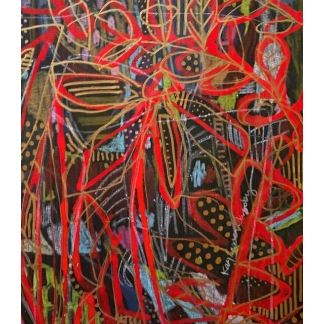 Modern Boho “Spicy Spring” Mixed Media, Framed | Chairish