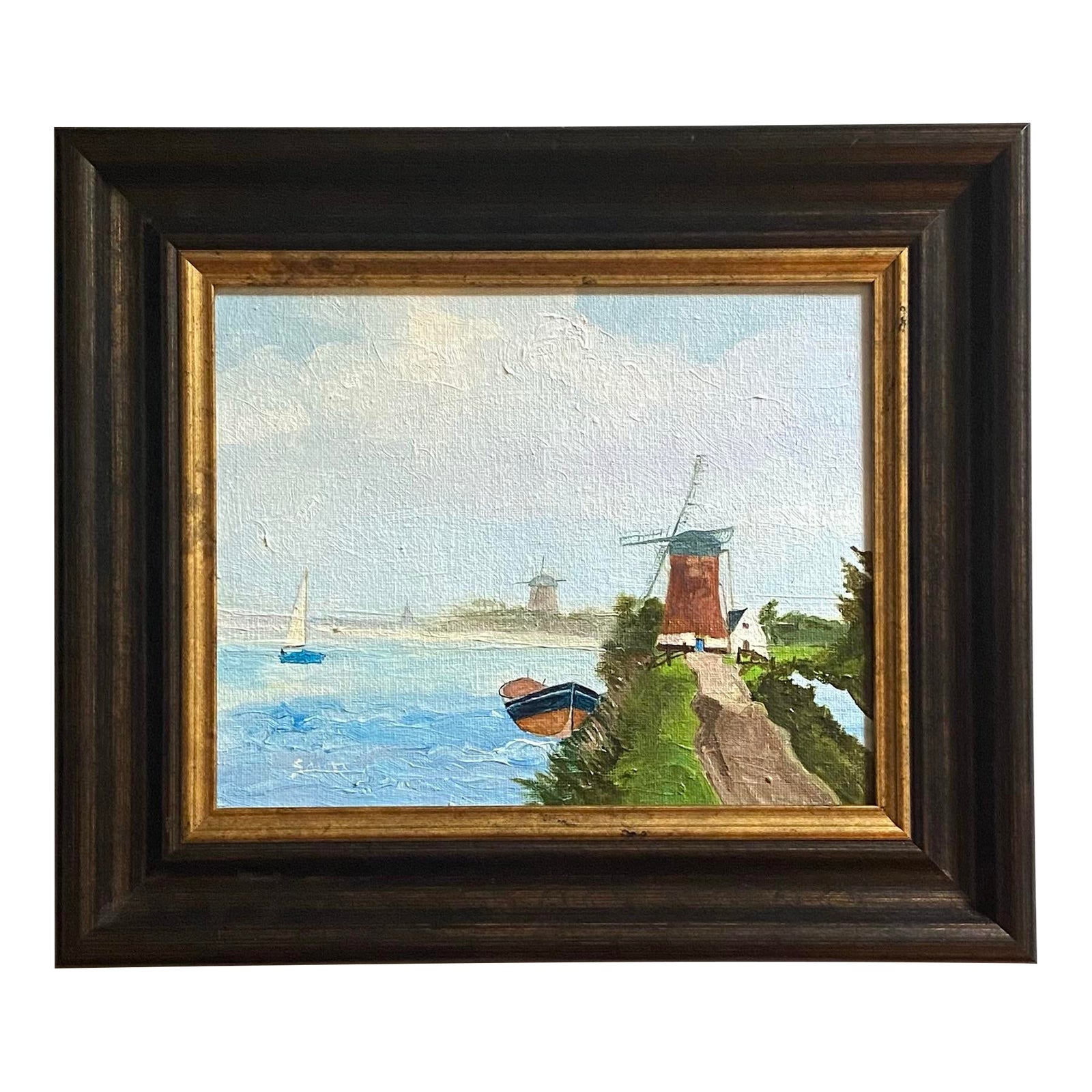 Contemporary Dutch Style Oil Painting by Satori Gregorakis, Framed ...