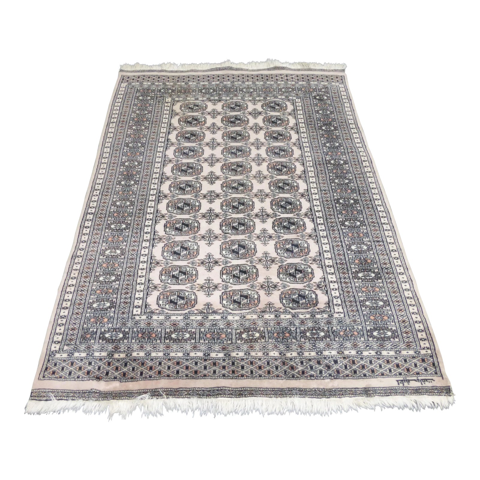 Vintage Bokara Rug Medium (1 of 2 Matching Rugs) - 4′5″ × 6′ | Chairish