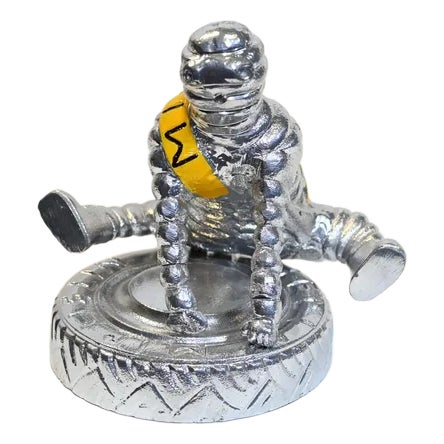 Aluminum Drinking Tire Statue from Michelin Man | Chairish
