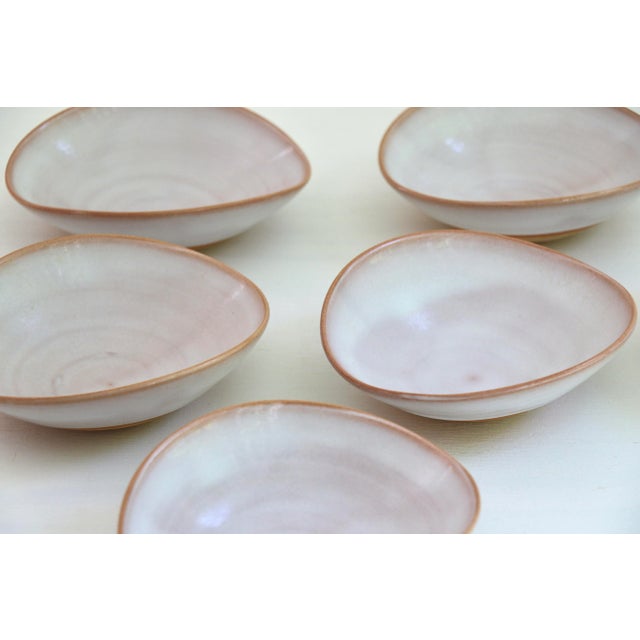 1970s Japanese Moonstone Bowls - Set of 6 | Chairish