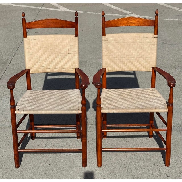 Tape Back Shaker Cherry Dining Chairs | Chairish