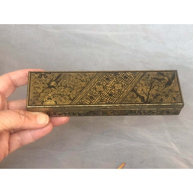 Antique Decorative Tin Match Box Vesta | Chairish