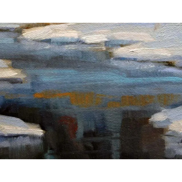 Robert Bob Rohm "Winter Reflections" Original Oil on Board Landscape ...