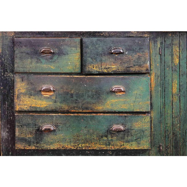 Late 19th Century Antique Pine General Store Counter and Cabinet | Chairish