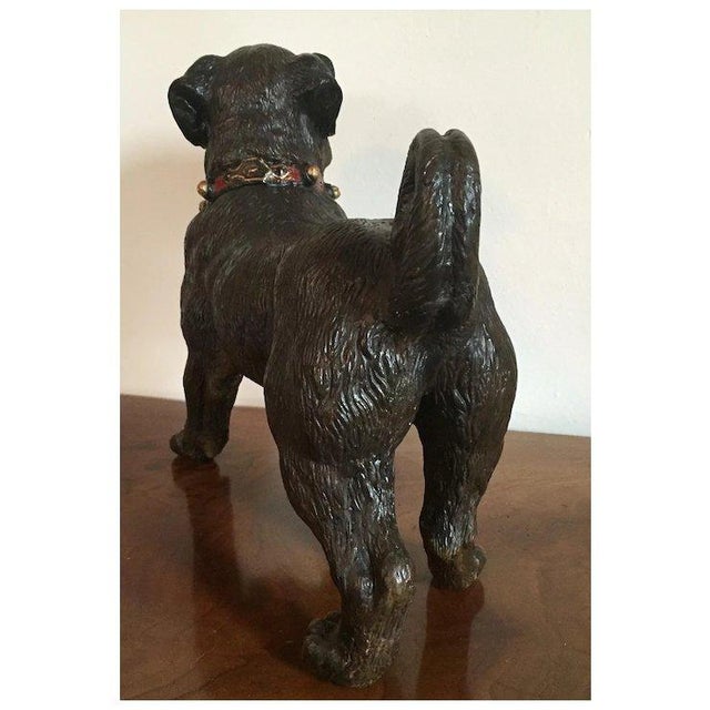 Large Antique 19th Century Austrian Terra Cotta Pug Dog or English ...