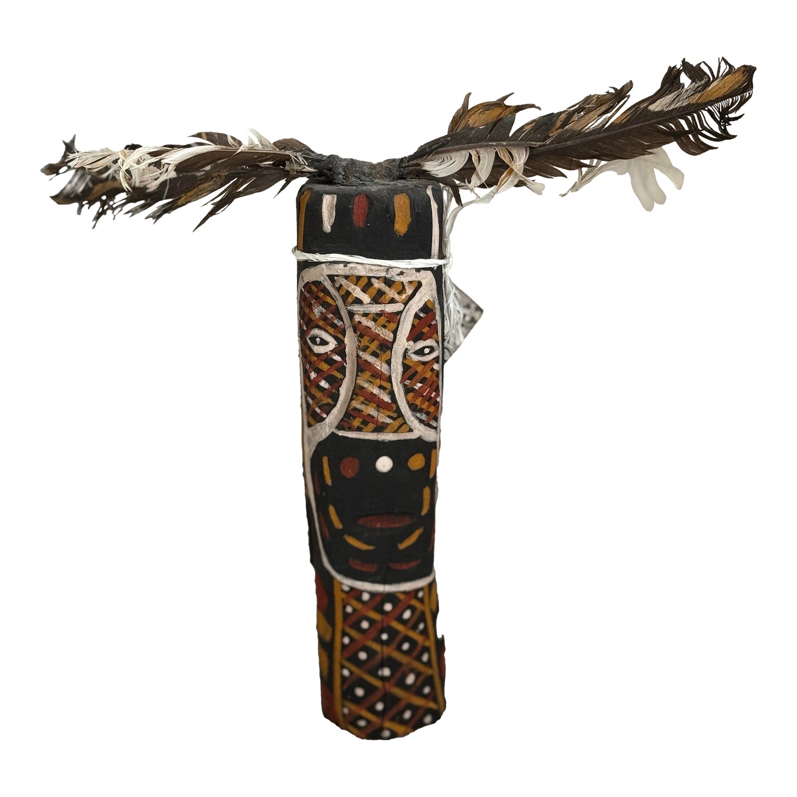 Late 20th Century Vintage Aboriginal Totem by Samuel Poantimului | Chairish