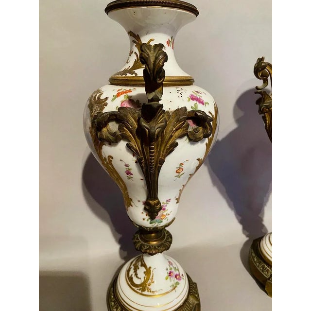 Pair of 19th Century French Louis XVI Sevres Porcelain Vases With ...