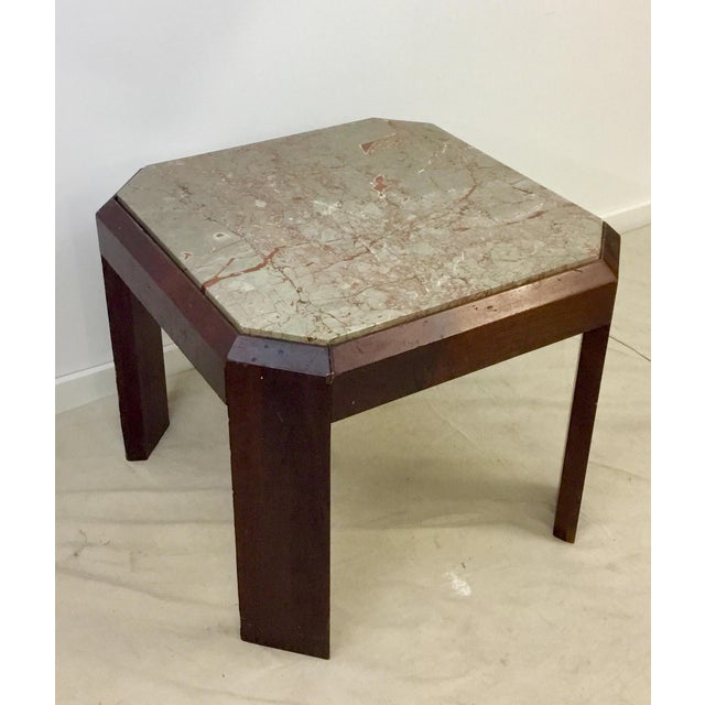 Vintage Marble Top Occasional Stand | Chairish