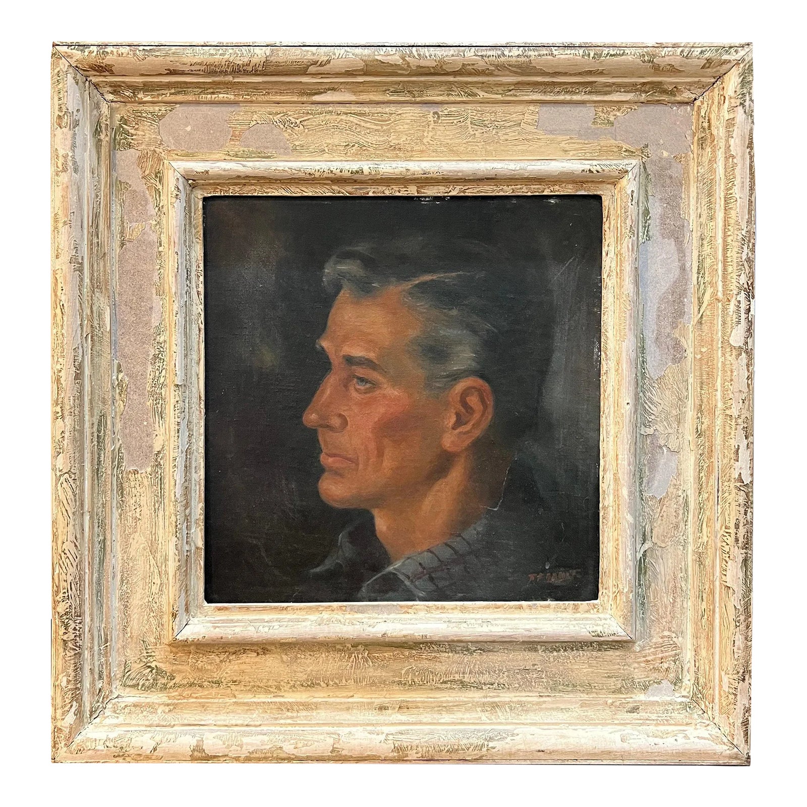 Robert Franklin Gault Signed Portrait of a Male | Chairish