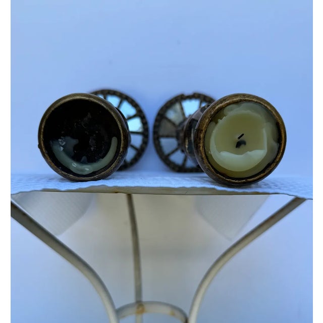 Pair of Mid 20th Century Peruvian Carved Wood Mirror Candle Sticks ...