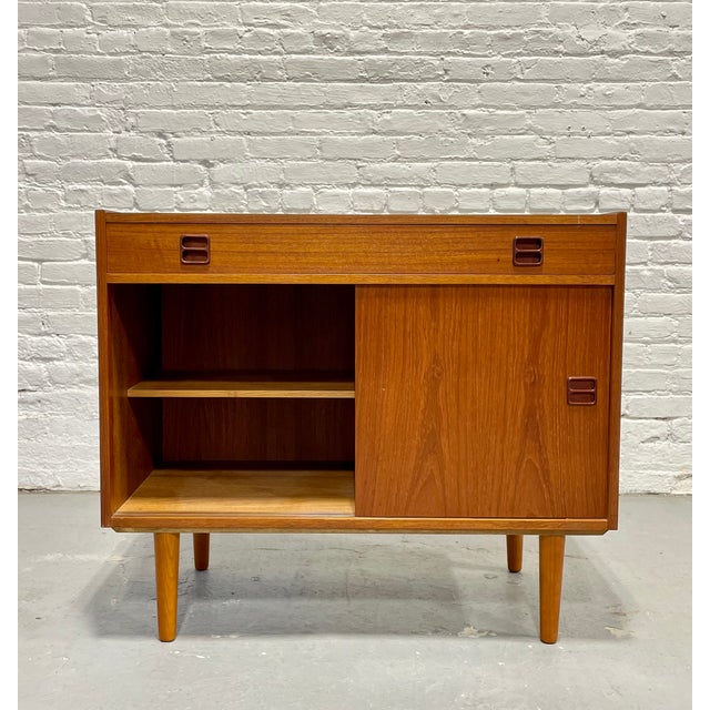 Mid Century Modern Teak Jr. Credenza | Danish Storage Entryway Cabinet ...