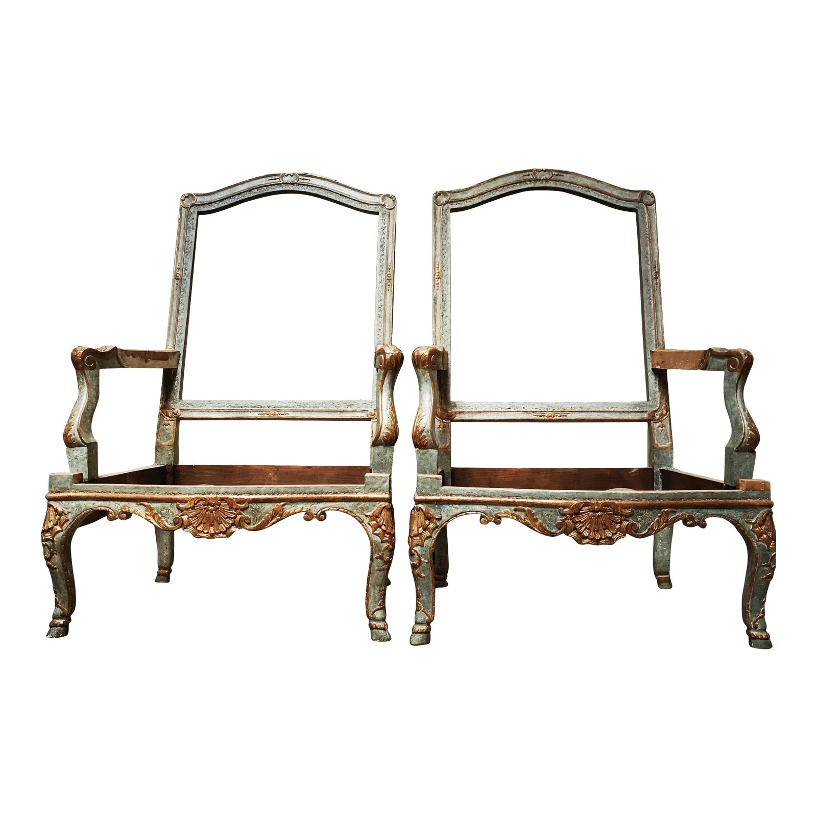 French Regence Style Fauteuils - a Pair | Chairish