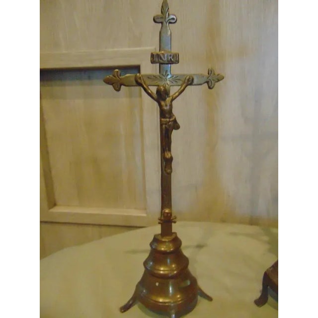 Pre-War Brass Crosses, 1920s, Set of 2 | Chairish
