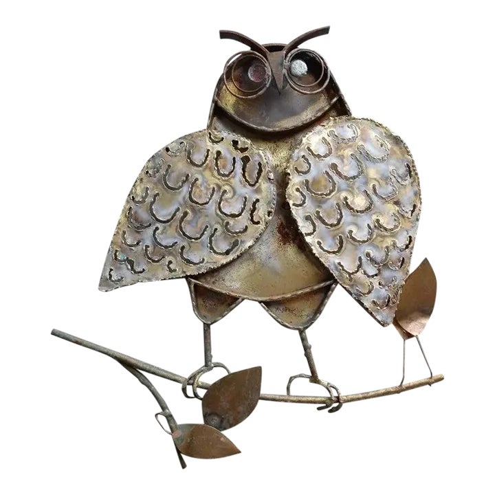 Signed Mid Century Modern Curtis Jere Owl Art for the Wall, 1960s ...