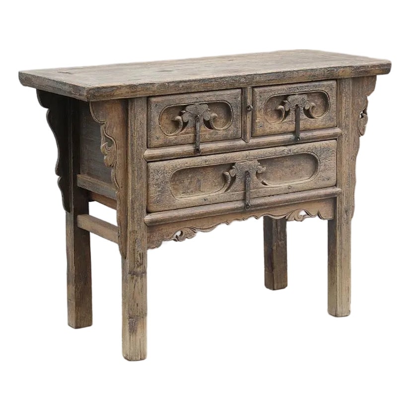 Antique Chinese Elm Hall Table From Shanxi Province | Chairish