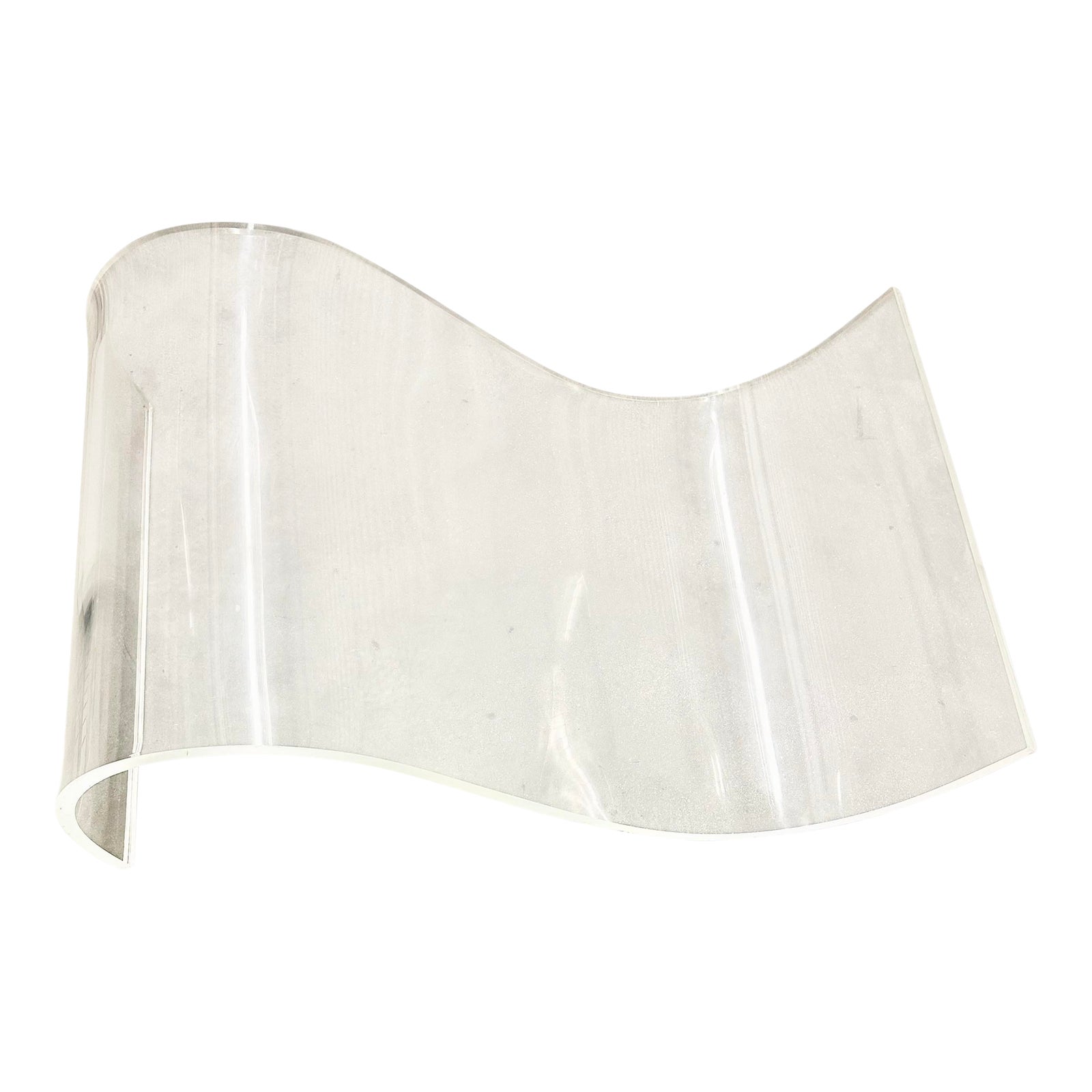 1970s Lucite Coffee Table S Snake Wave Curvy Acrylic Transparent ...