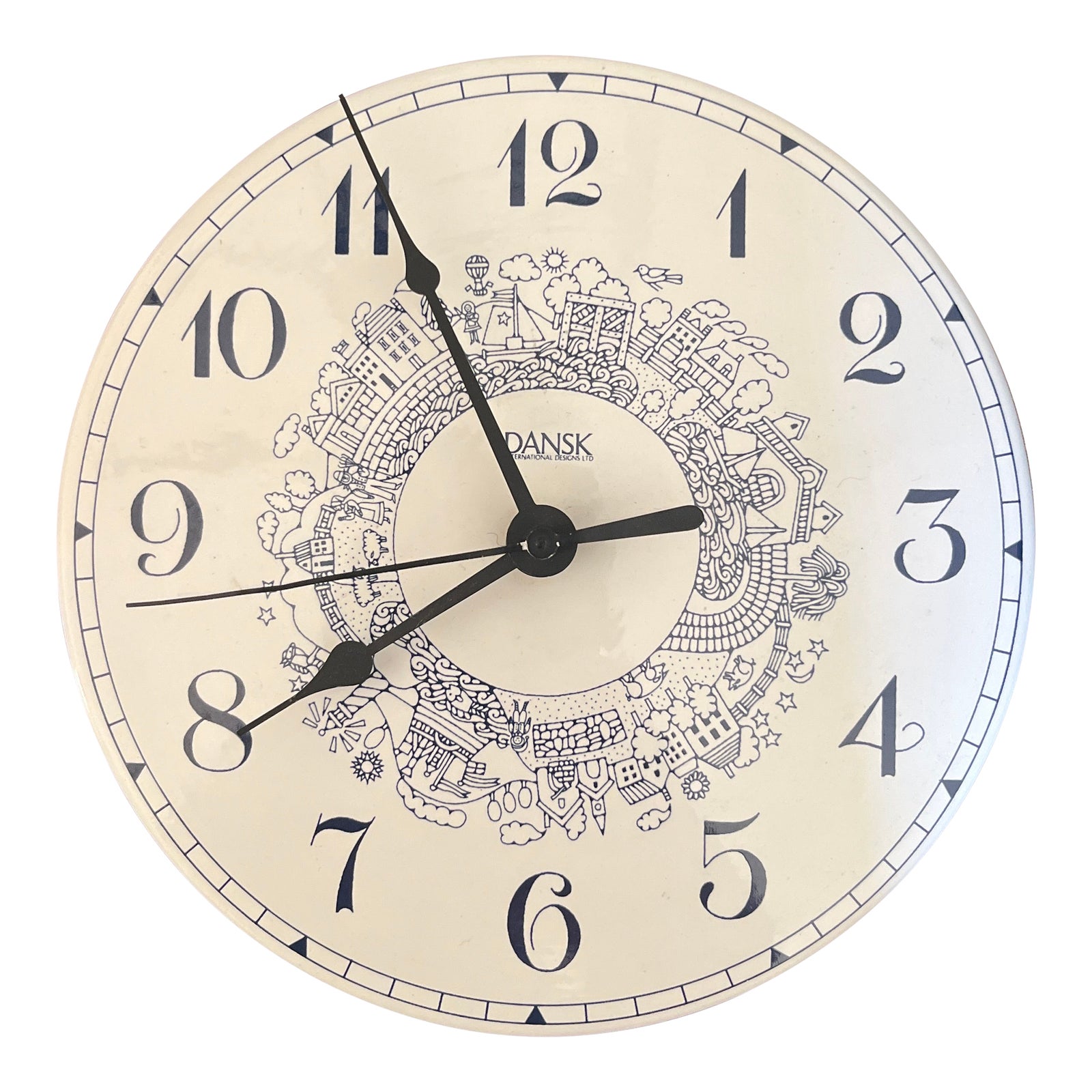 1970s Dansk Ceramic Clock | Chairish